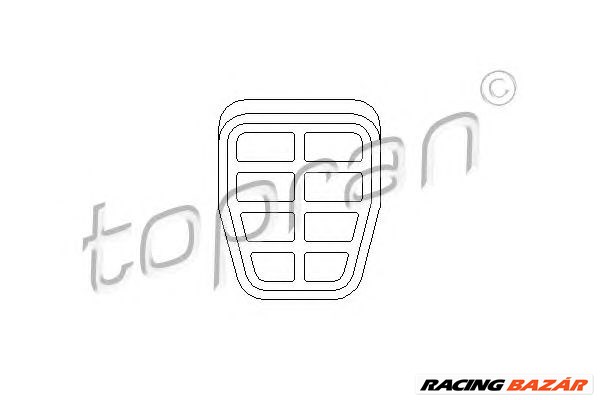 TOPRAN 103 409 - pedálgumi, fékpedál AUDI SEAT VW | Racingbazar.hu