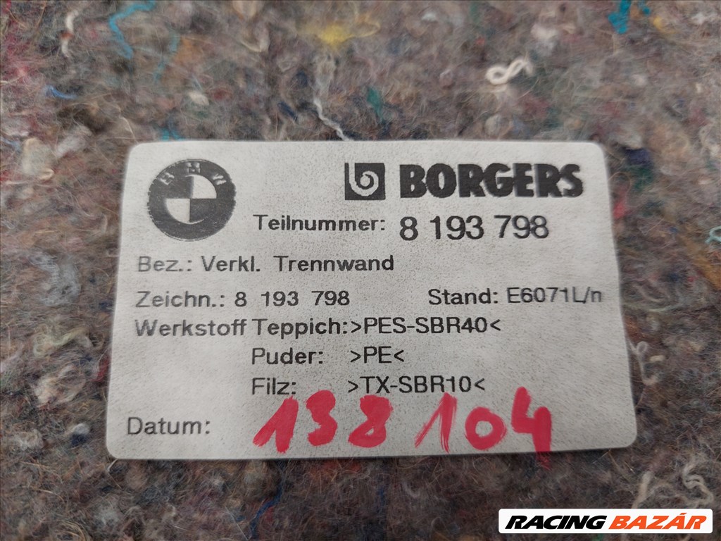 BMW E46 sedan ülés háttámla csomagtér burkolat kárpit eladó (138104 ...