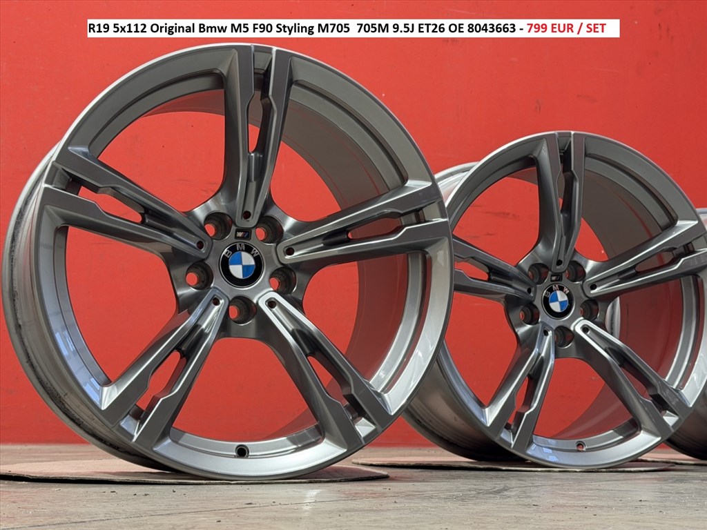 R19 5x112 Original Bmw M5 F90 Styling M705 705M 9.5J ET26 gyári ...