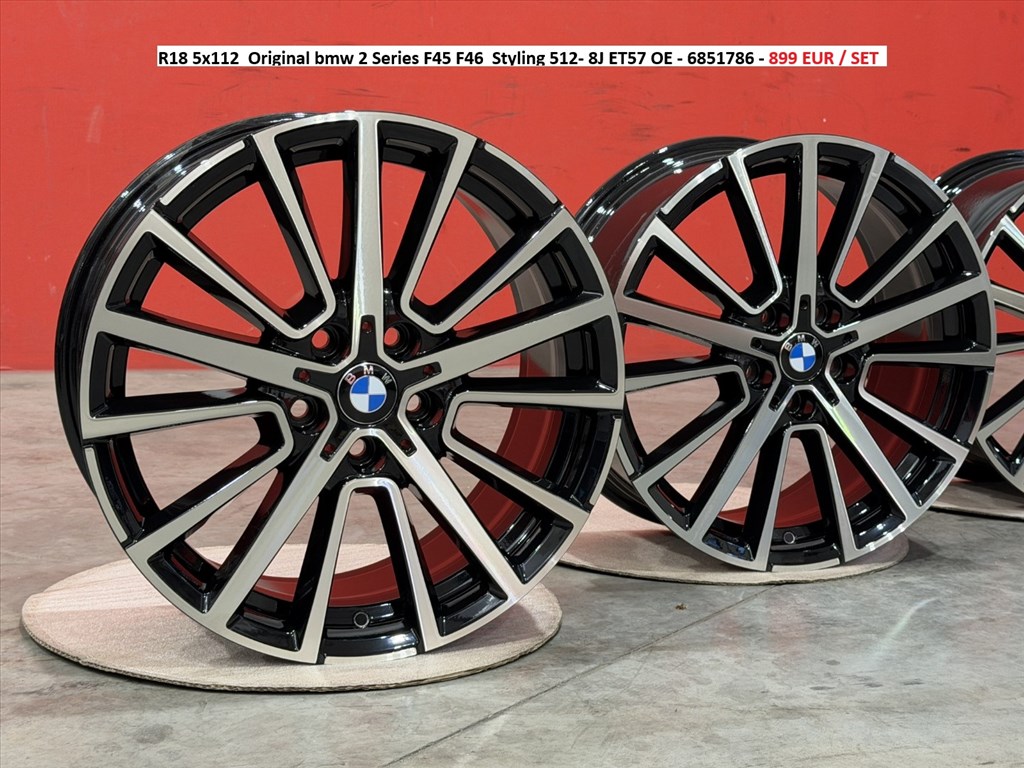 R18 Original bmw 2 Series F45 F46 Styling 512- 8J ET57 gyári alufelnik ...