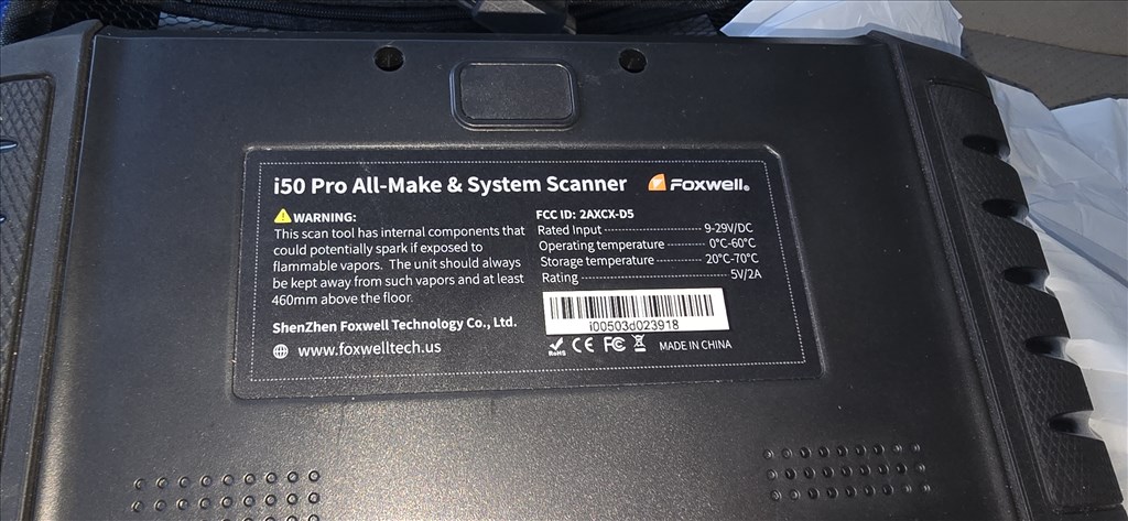 Diagnosztika: Foxwell i50 Pro All-Make System Scanner | Racingbazar.hu